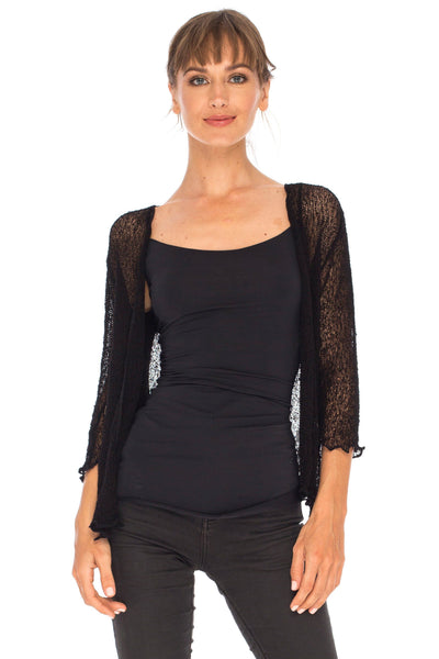 Black White Sheer Shrugs Dresses For Women Online - Love ShuShi